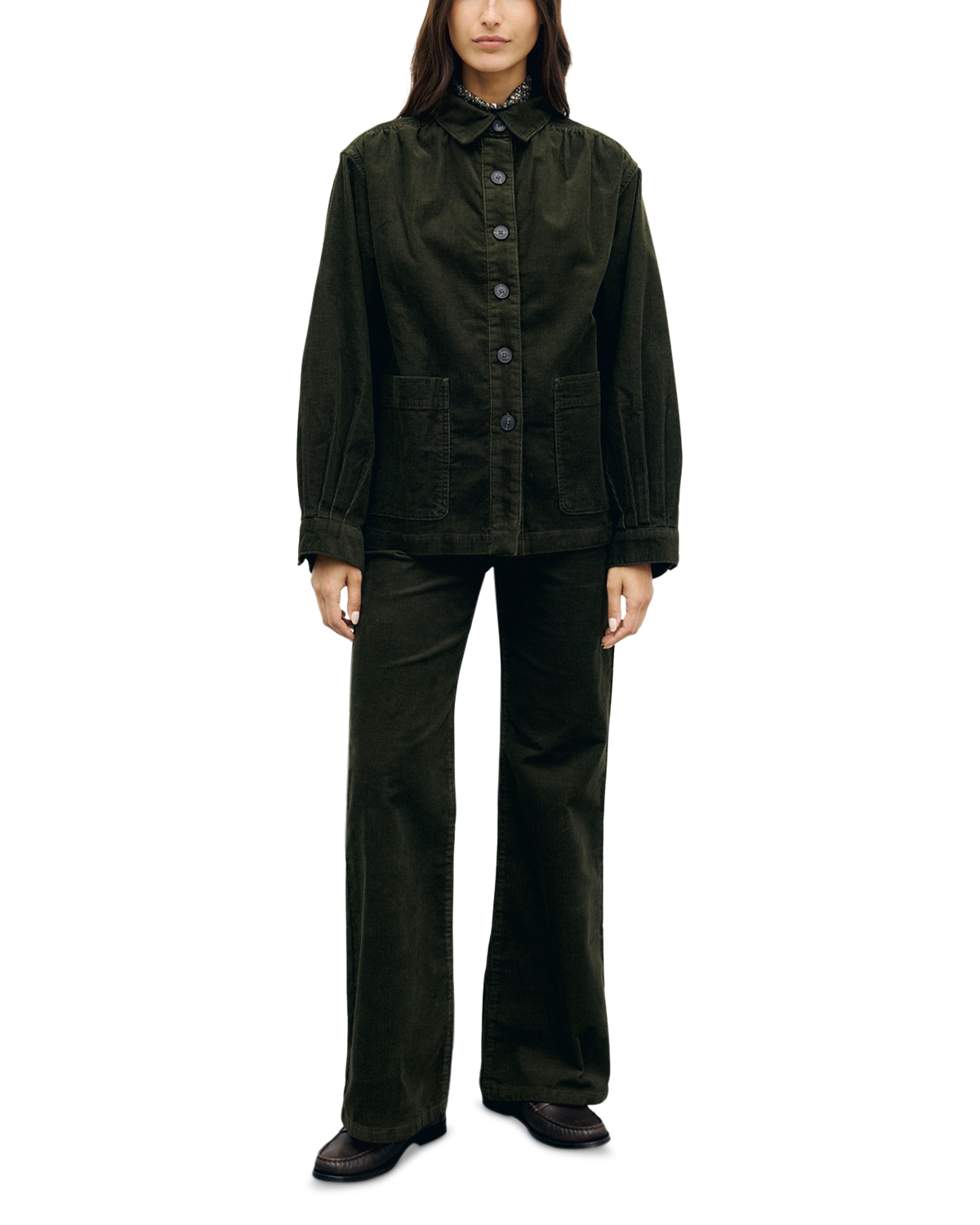 GERARD DAREL Gerard Darel Jena Cotton Stretch Corduroy Shirt
